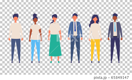 Full body images of various upright people - Stock Illustration ...