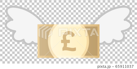 Flying pound banknotes - Stock Illustration [65911037] - PIXTA