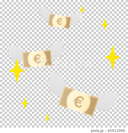 Flying euro banknotes - Stock Illustration [65911048] - PIXTA