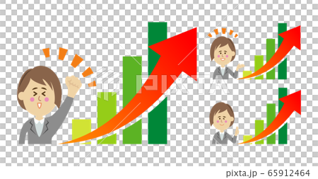 Illustration image of rising graph - Stock Illustration [65912464] - PIXTA