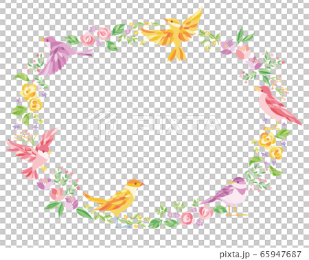 Flower Bird Frame - Stock Illustration [65947687] - PIXTA