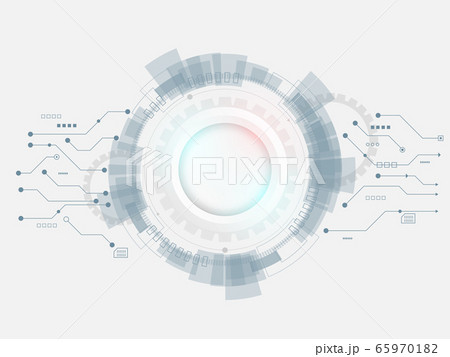 abstract technology gear circle backgroundのイラスト素材 [65970182] - PIXTA