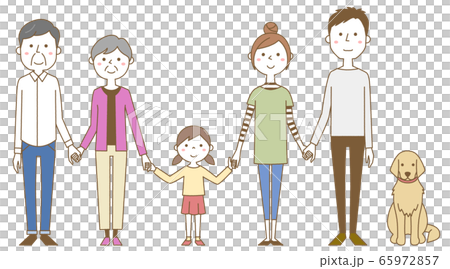 Three generations holding hands - Stock Illustration [65972857] - PIXTA