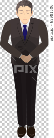 Men bowing in suits [Apology, thanks, greetings] - Stock Illustration ...