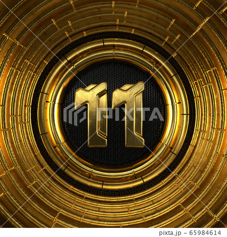 Gold number eleven years celebrationのイラスト素材 [65984614] - PIXTA