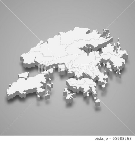 3d map province of China Template for your designのイラスト素材 [65988268] - PIXTA