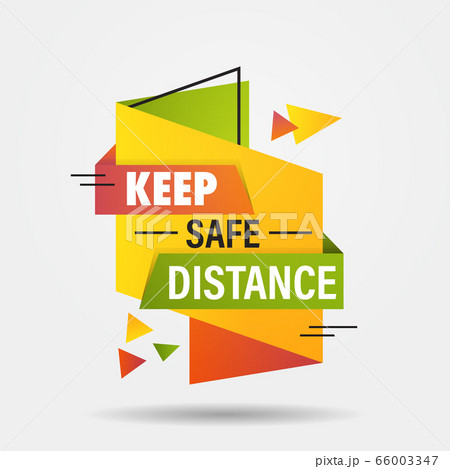 keep safe distance sticker open again after...のイラスト素材 [66003347] - PIXTA