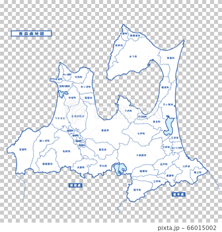 Aomori Prefecture Map Simple White Map... - Stock Illustration ...