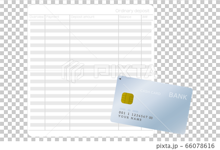 Illustration of a passbook and cash card that... - Stock Illustration ...
