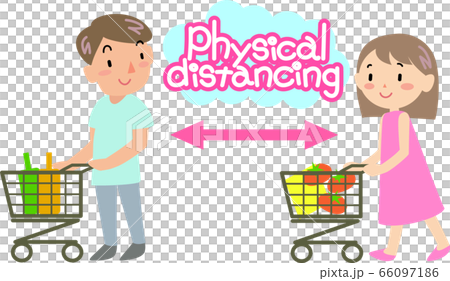 Physical distance - Stock Illustration [66097186] - PIXTA