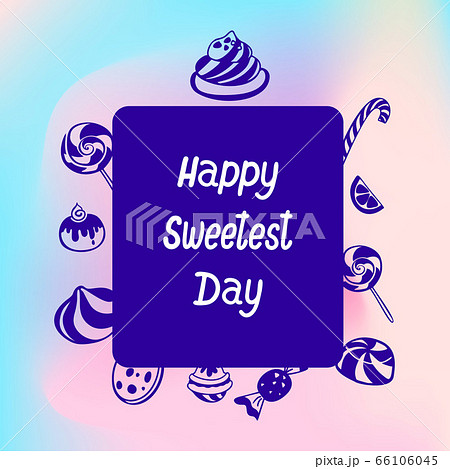 Happy candy sweet day logo, simple styleのイラスト素材 [66106045] - PIXTA