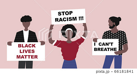 Black Lives Matter and I Can't Breathe concept.のイラスト素材 [66181841] - PIXTA