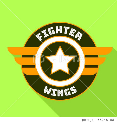 Fighter wings logo, flat styleのイラスト素材 [66248108] - PIXTA