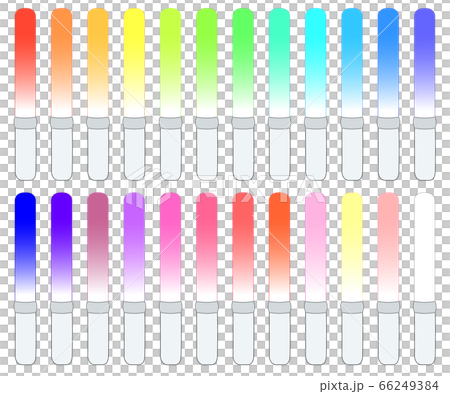 24 colors of penlights _ with lines - Stock Illustration [66249384] - PIXTA