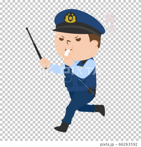 Illustration of an angry male police officer... - Stock Illustration ...