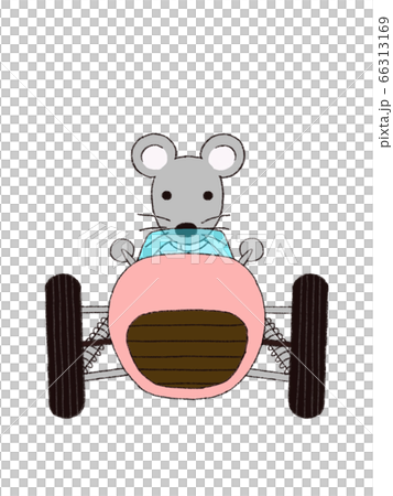 Mouse & Racing Car Pink - Stock Illustration [66313169] - PIXTA
