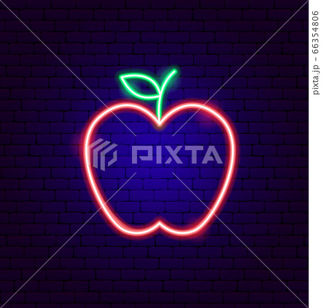 Red Apple Neon Signのイラスト素材 [66354806] - PIXTA