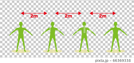 Social distance ・Image of distance between people - Stock Illustration ...