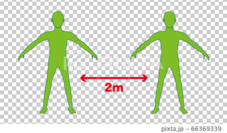 Social distance ・Image of distance between people - Stock Illustration ...