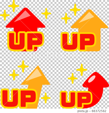 UP character and rising arrow icon set - Stock Illustration [66372582 ...