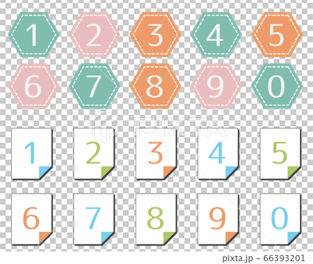Number icon pastel color - Stock Illustration [66393201] - PIXTA