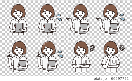 Nurse nurse facial expression set - Stock Illustration [66397731] - PIXTA