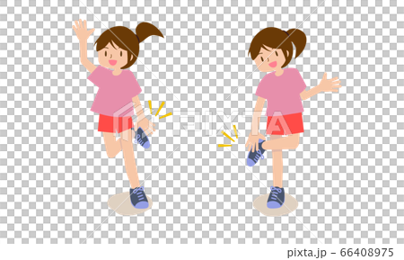 Woman doing hand clap exercises - Stock Illustration [66408975] - PIXTA
