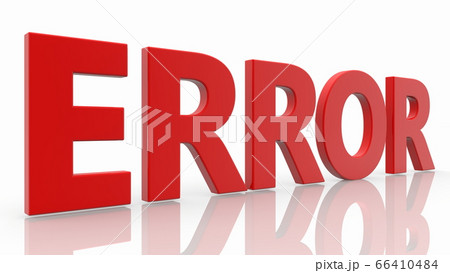 Error concept in red on whiteのイラスト素材 [66410484] - PIXTA