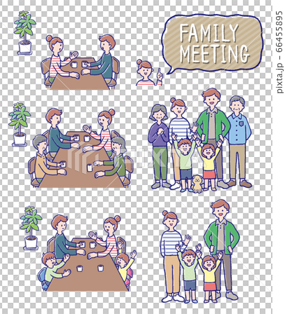 Family meeting set - Stock Illustration [66455895] - PIXTA