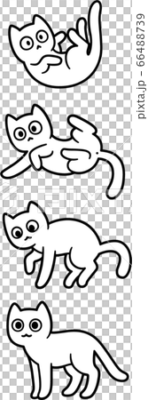 Cartoon cat falling - Stock Illustration [66488739] - PIXTA