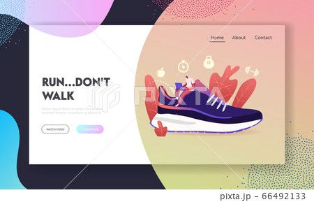 Sportswear and Smart Shoes for Training Landing...のイラスト素材 [66492133 ...