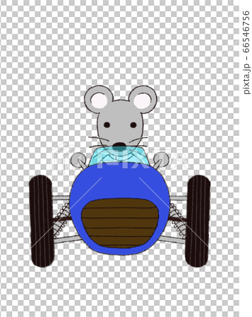 Mouse & Racing Car Blue - Stock Illustration [66546756] - PIXTA