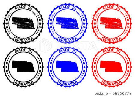 Made in Nebraska rubber stampのイラスト素材 [66550778] - PIXTA
