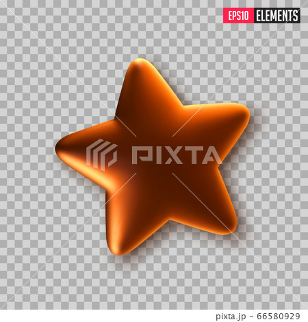 Golden Metallic Star Shape.のイラスト素材 [66580929] - PIXTA