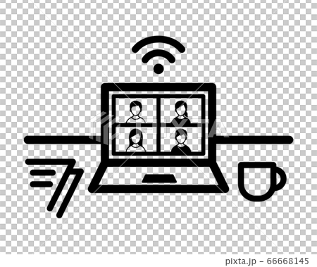 Home/Telework icons/illustrations/remote work - Stock Illustration ...