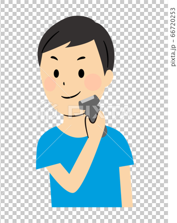 Man shaving with an electric shaver - Stock Illustration [66720253] - PIXTA