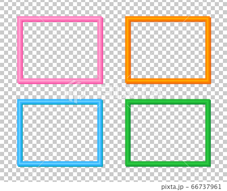 Simple color wipe frame (thick), 4 color set,... - Stock Illustration ...