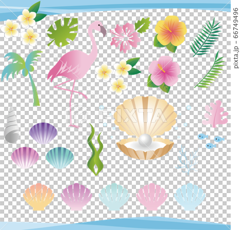 Image of summer Summer motif Illustration... - Stock Illustration ...
