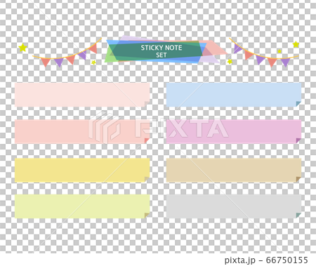 Set of colorful sticky notes Sticky notes flag - Stock Illustration ...