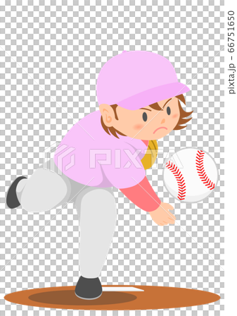 Baseball Pitcher Women - Stock Illustration [66751650] - PIXTA