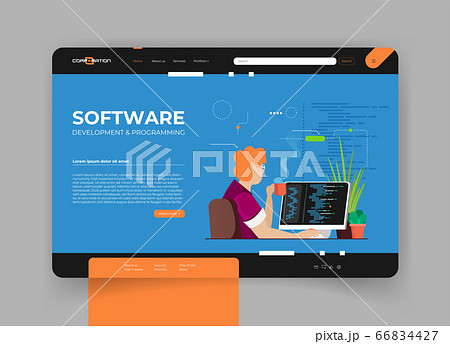 Software development and programming, program codeのイラスト素材 [66834427] - PIXTA