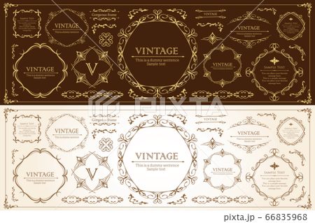 Luxury frame design template set Luxury... - Stock Illustration ...