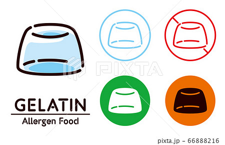Gelatin icon / food allergy, allergenのイラスト素材 [66888216] - PIXTA