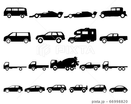 Cars collection icons set on white backgroundのイラスト素材 [66998820] - PIXTA