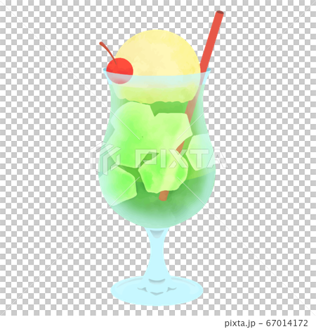 Vector illustration of soda float (cream soda) - Stock Illustration ...