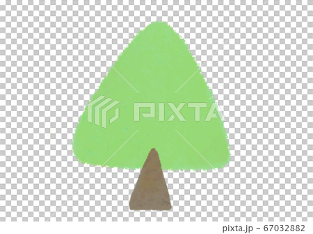 Illustration of a cute fluffy tree - Stock Illustration [67032882] - PIXTA