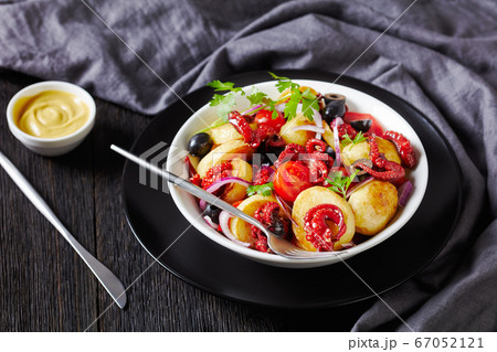 Italian side dish baby octopuses with vegetablesの写真素材 [67052121] - PIXTA