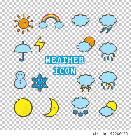 Weather mark icon set - Stock Illustration [67086483] - PIXTA