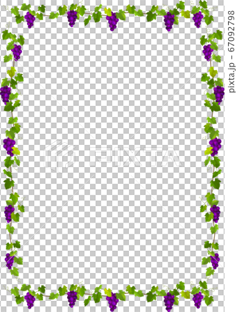 Purple grape frame, white background - Stock Illustration [67092798 ...