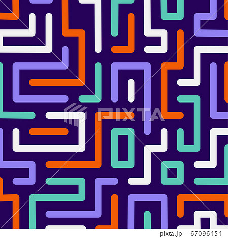Colorful maze backgroundのイラスト素材 [67096454] - PIXTA